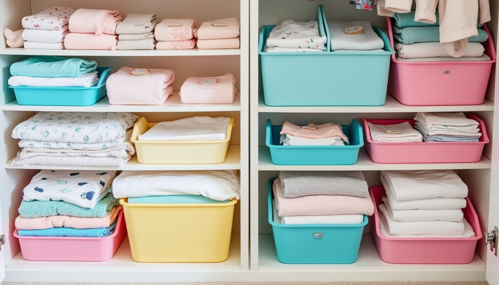 Astuces pour un dressing de bébé ordonné grâce aux diviseurs
