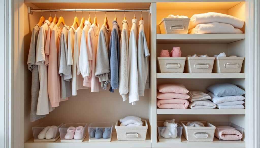 Astuces pour un dressing de bébé ordonné grâce aux diviseurs